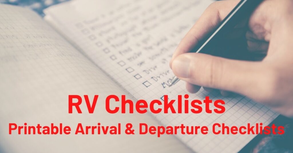 RV Checklists: Printable Arrival and Departure Checklists - Boondockers ...
